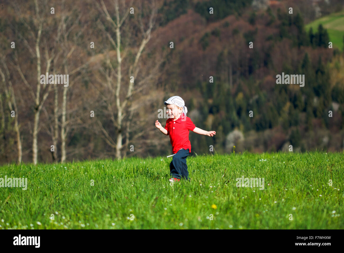 Happy baby boy fun running hi-res stock photography and images - Alamy