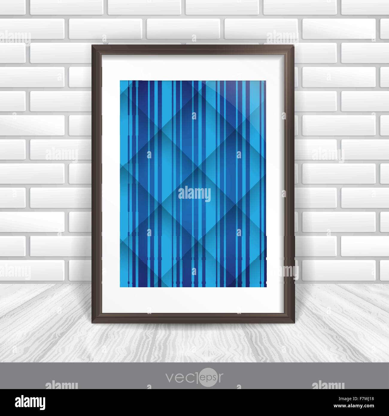 Blue square frame wall Stock Vector Images - Alamy