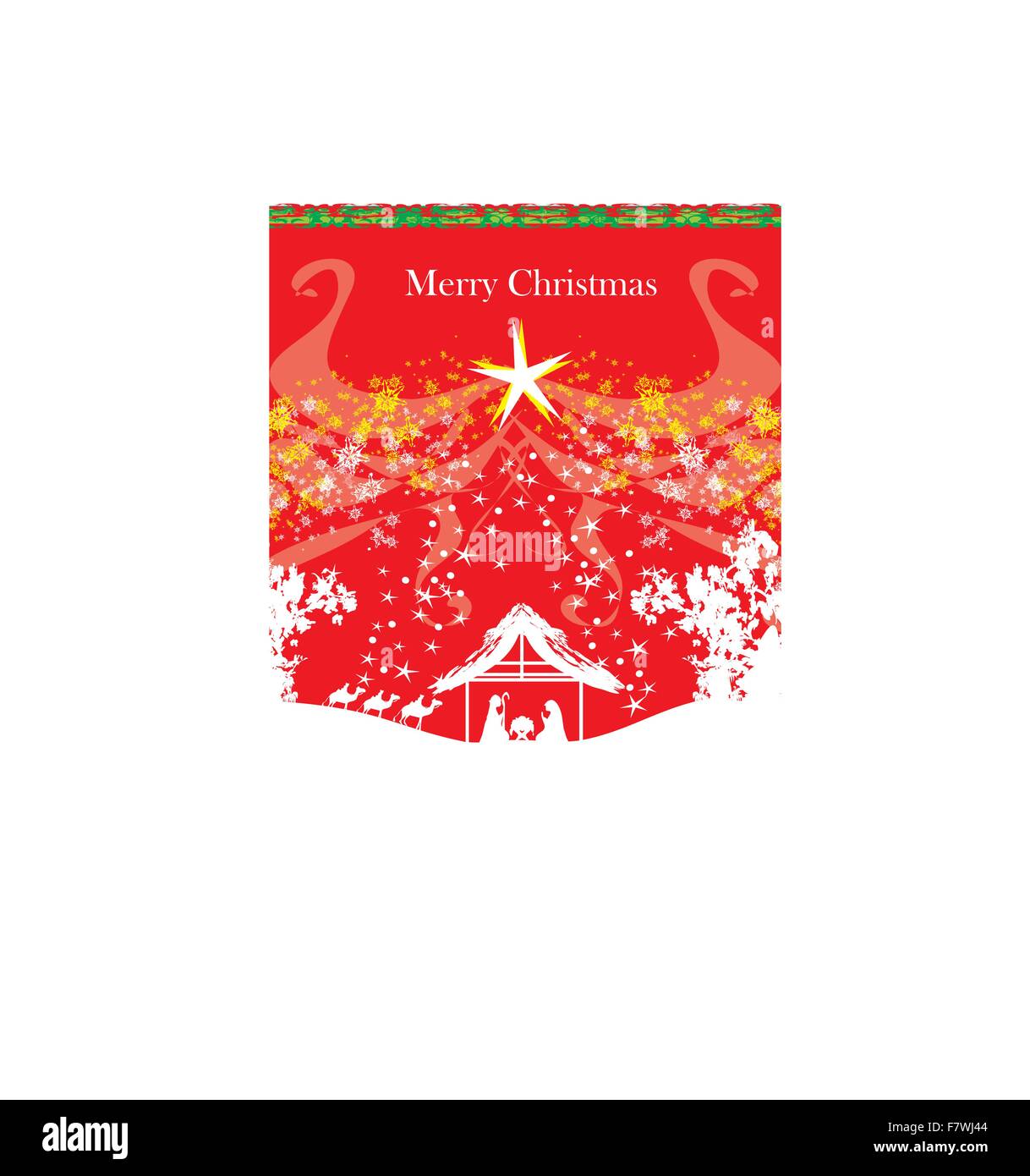 Biblical scene - birth of Jesus in Bethlehem Stock Vector Image & Art ...