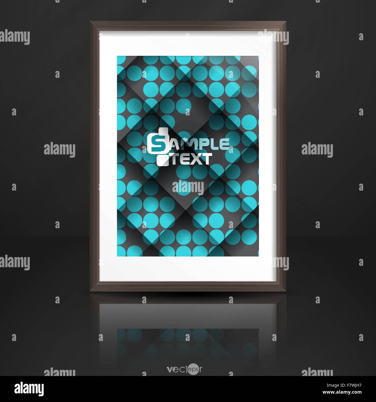 Blue square frame wall Stock Vector Images - Alamy