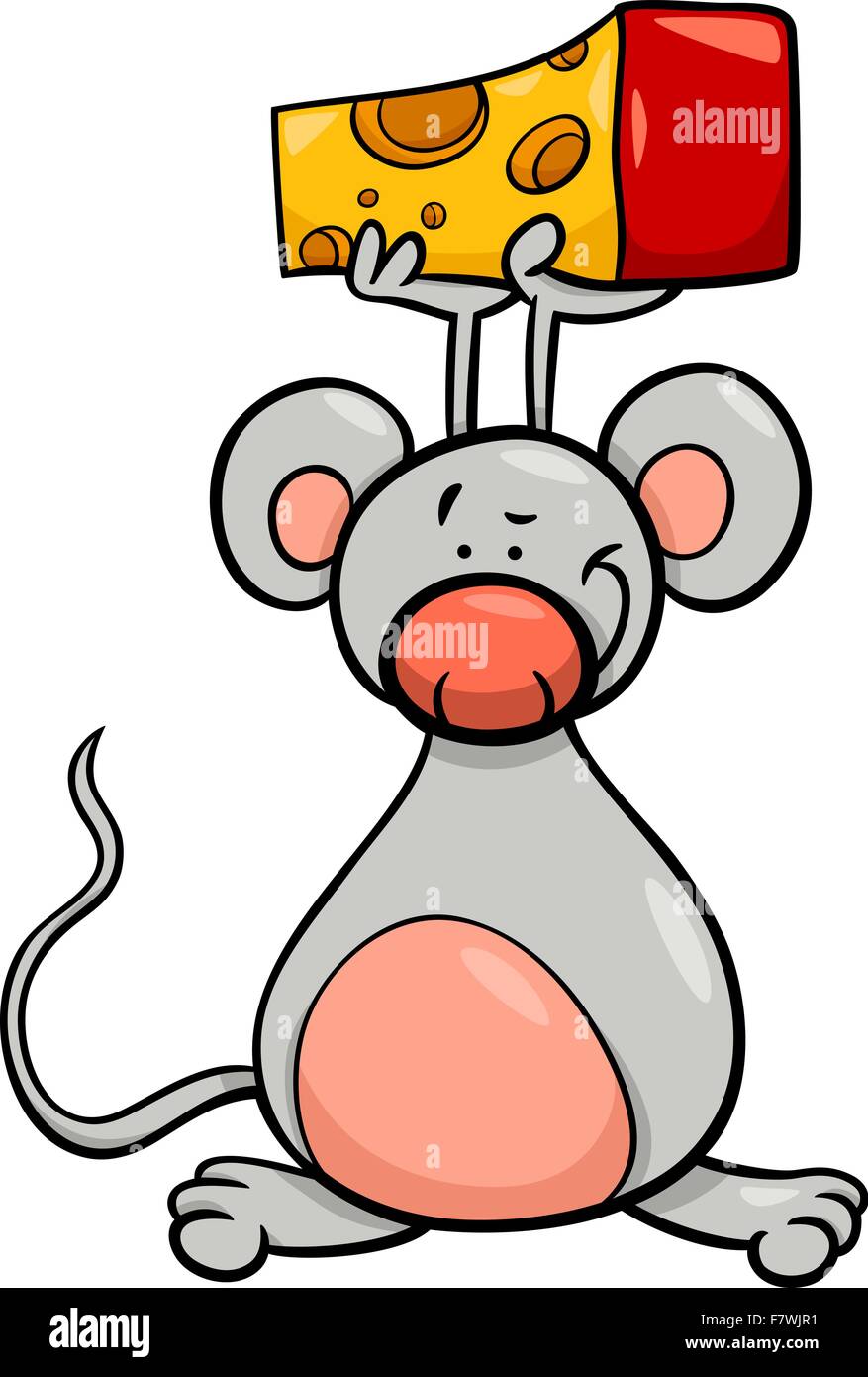 cute mouse with cheese cartoon Stock Vector Image & Art - Alamy