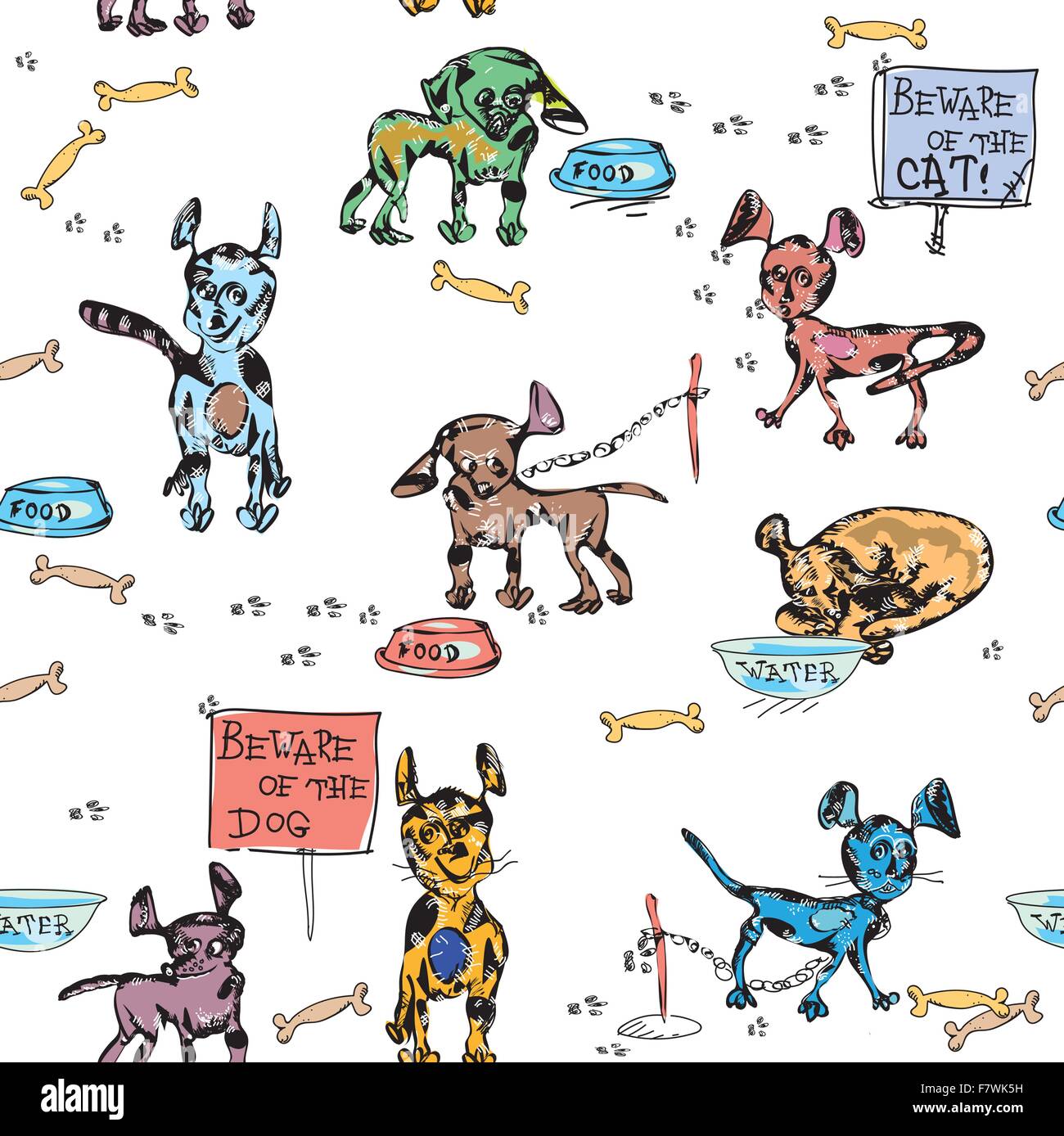 Funny cat paws in Stock Vector Images - Alamy