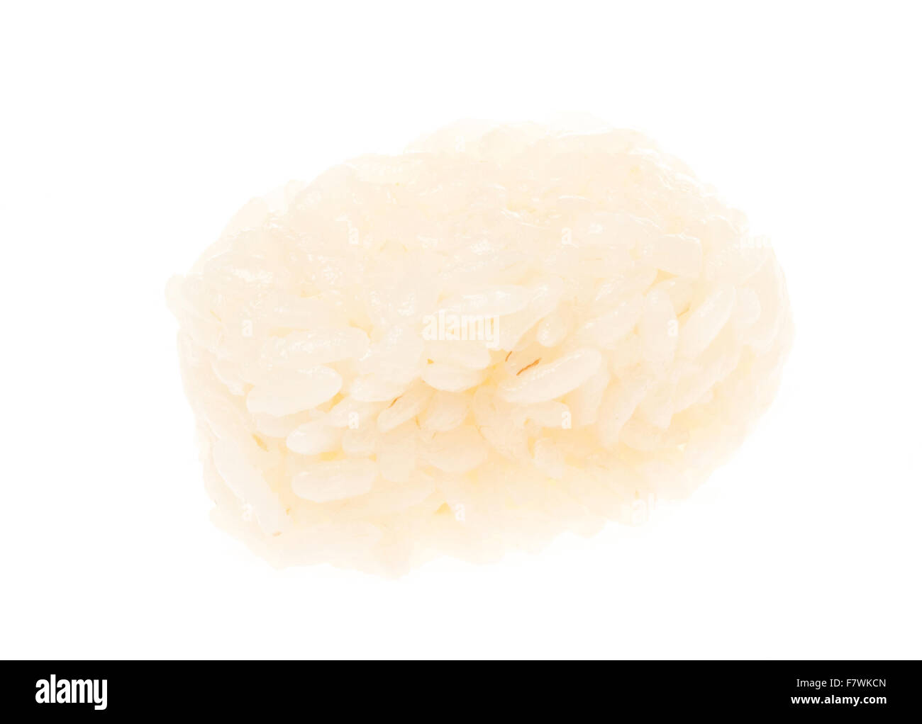 The boiled Chinese rice on a white background Stock Photo - Alamy