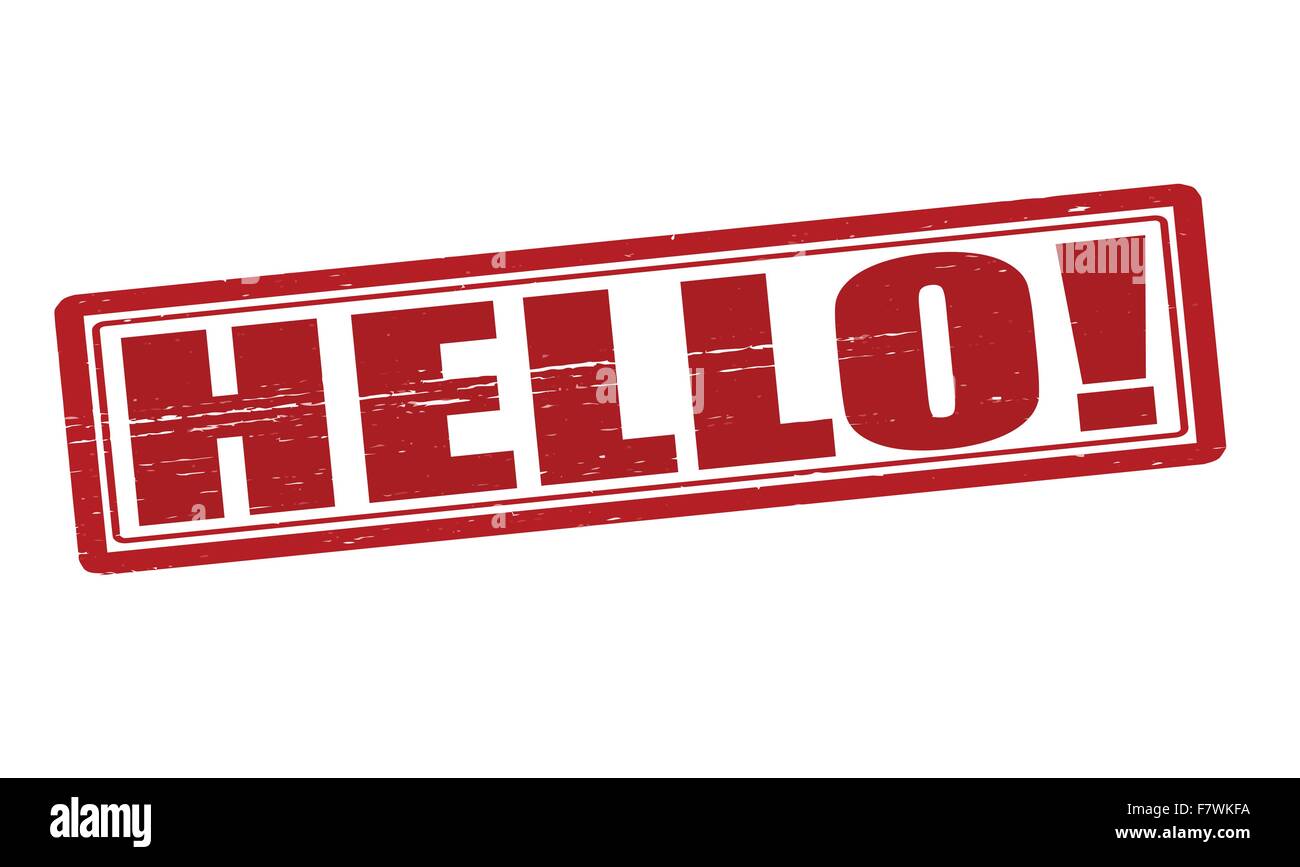 Hello stamp Stock Vector Images - Alamy