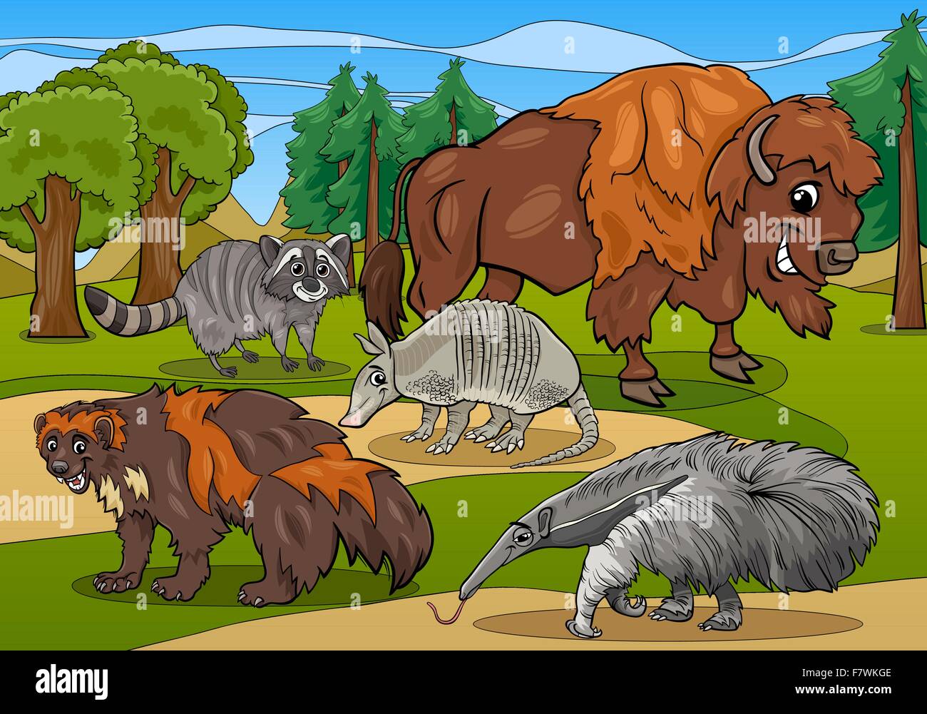 mammals animals cartoon illustration Stock Vector Image & Art - Alamy