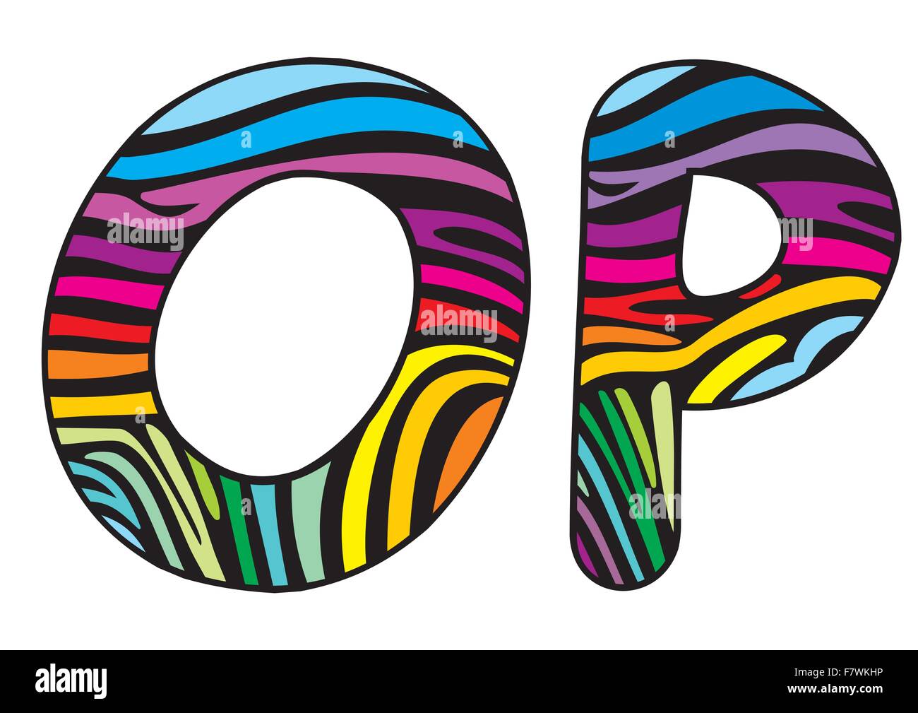 Background skin zebra shaped letter O,P Stock Vector Image & Art - Alamy