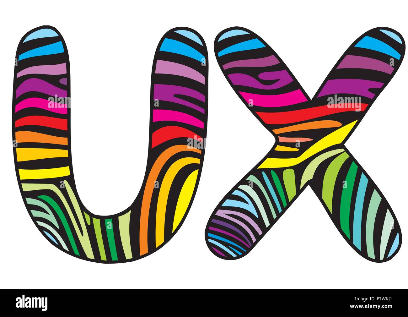Background skin zebra shaped letter U,X Stock Vector Image & Art - Alamy