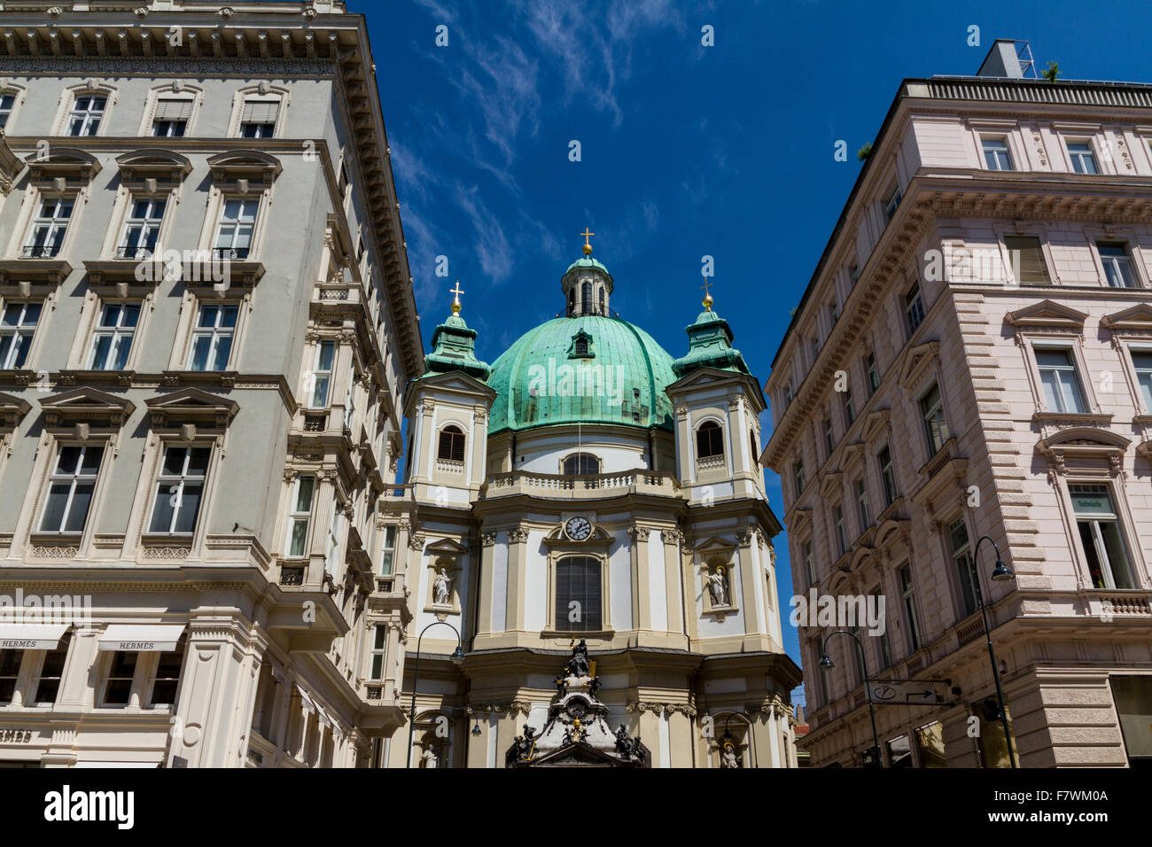 Vienna, Austria - famous Peterskirche (Saint Peter's Church Stock Photo ...