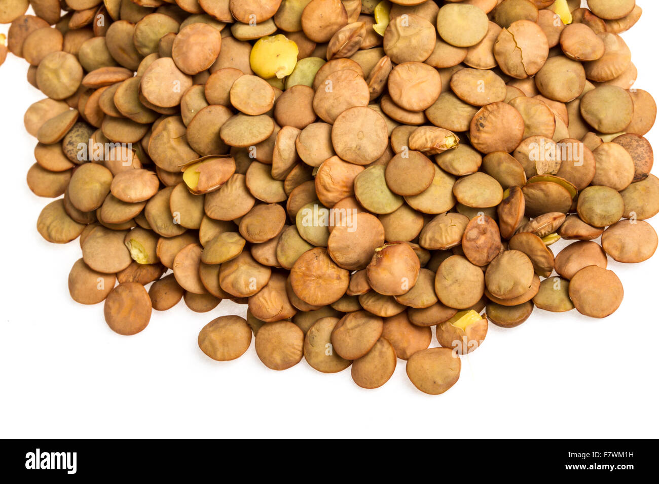 Lentils Isolated on White Background Stock Photo - Alamy