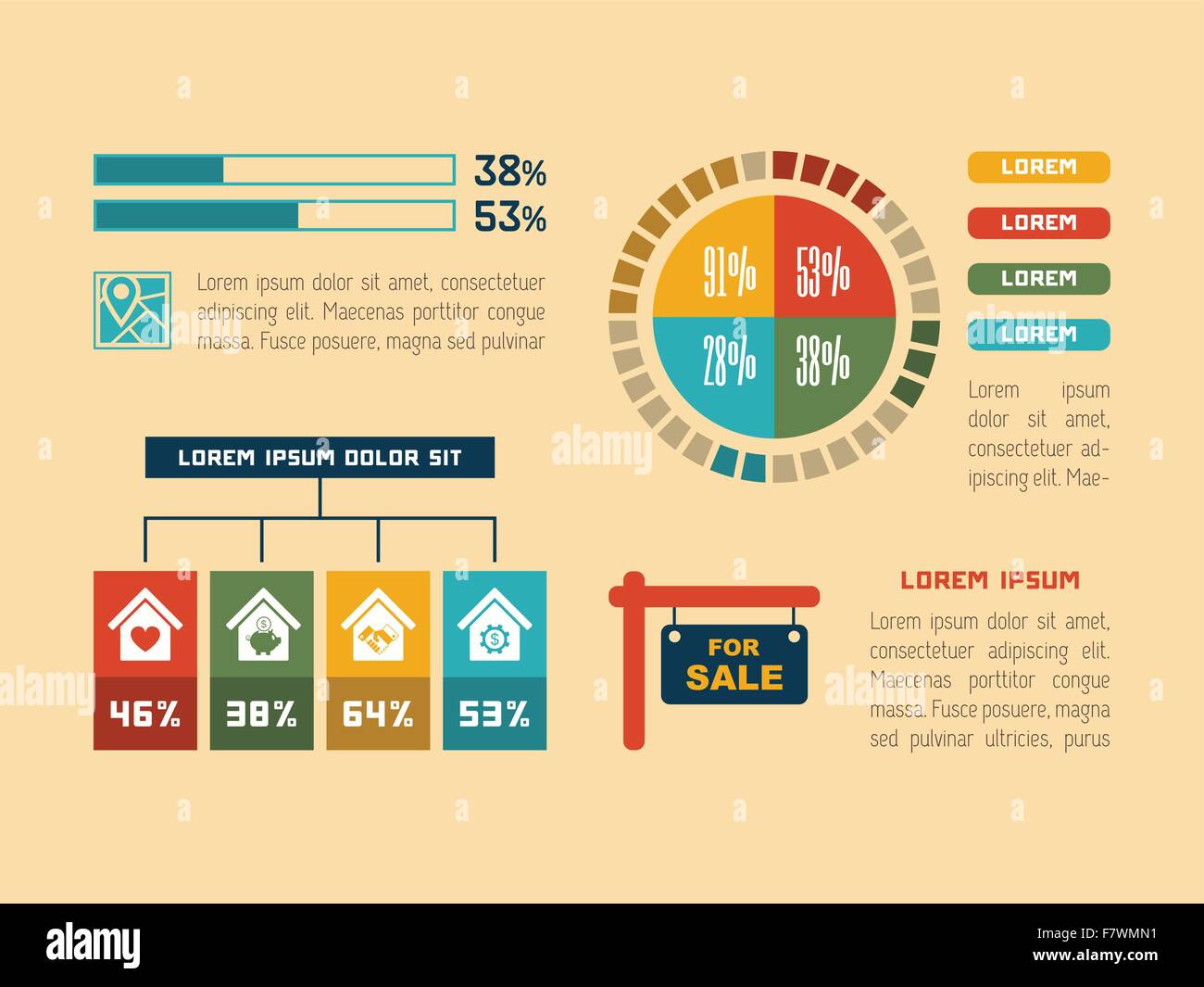 Real Estate Infographic Element Stock Vector Image & Art - Alamy