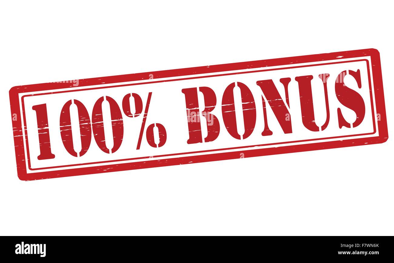 One hundred percent bonus Stock Vector Image & Art - Alamy