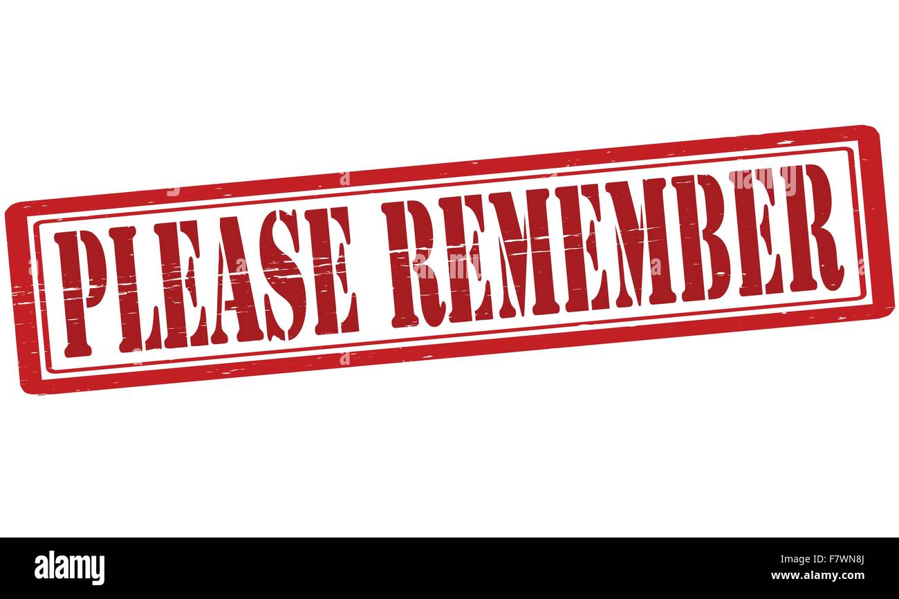 Please remember Stock Vector Images - Alamy