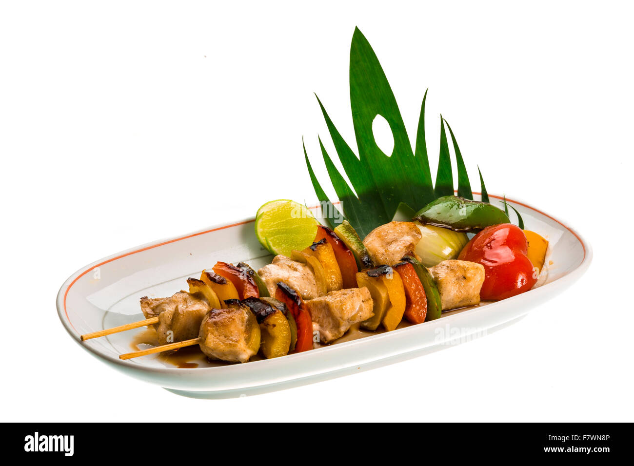 Pork barbecue with vegetables Thai style Stock Photo - Alamy