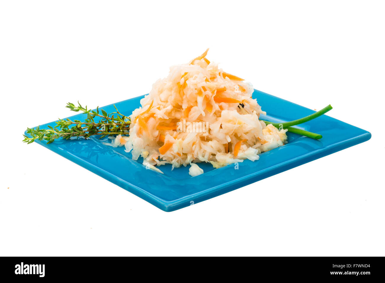 Fermented cabbage with herbs Stock Photo - Alamy