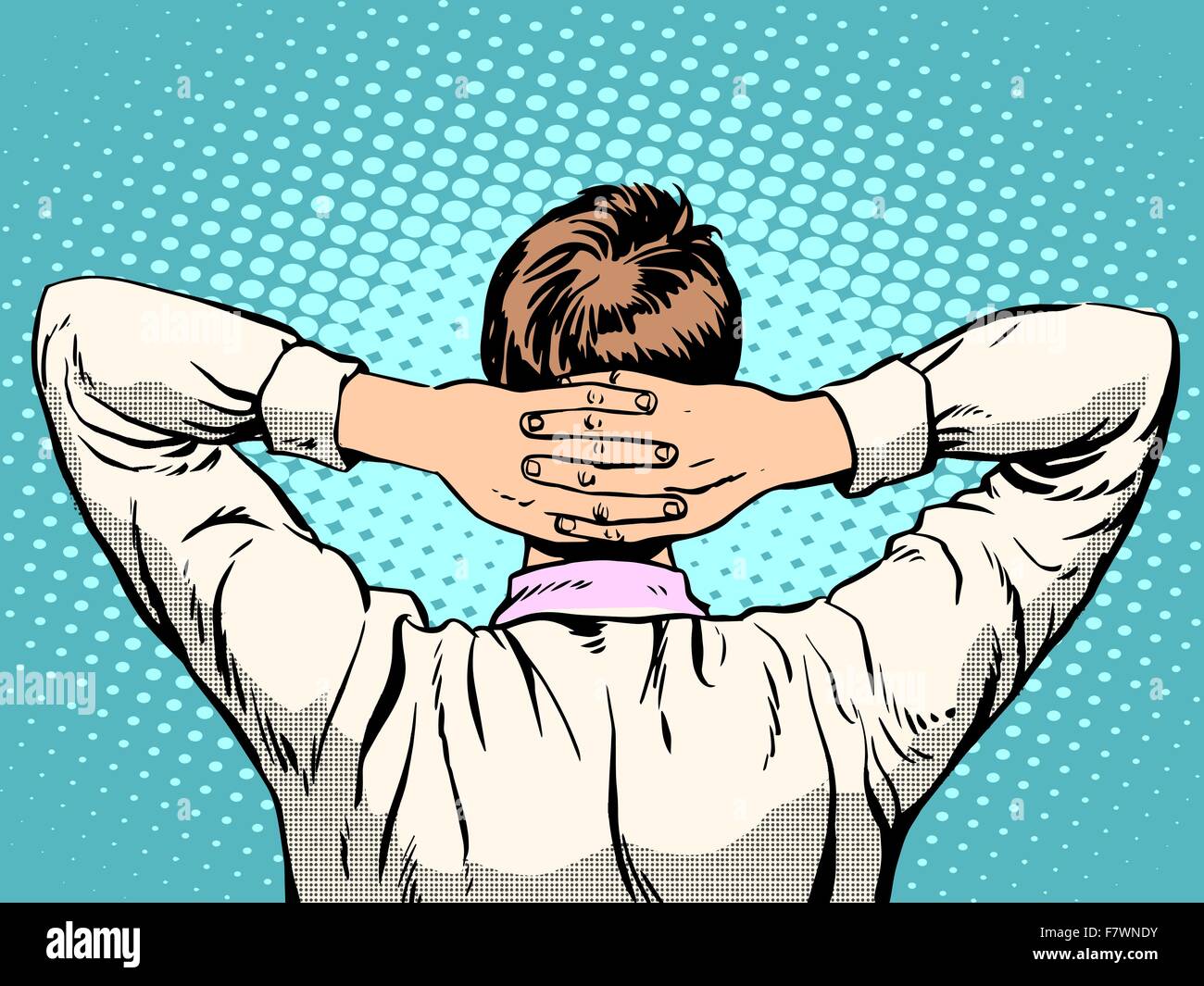 The man dreamily looking forward back Stock Vector Image & Art - Alamy