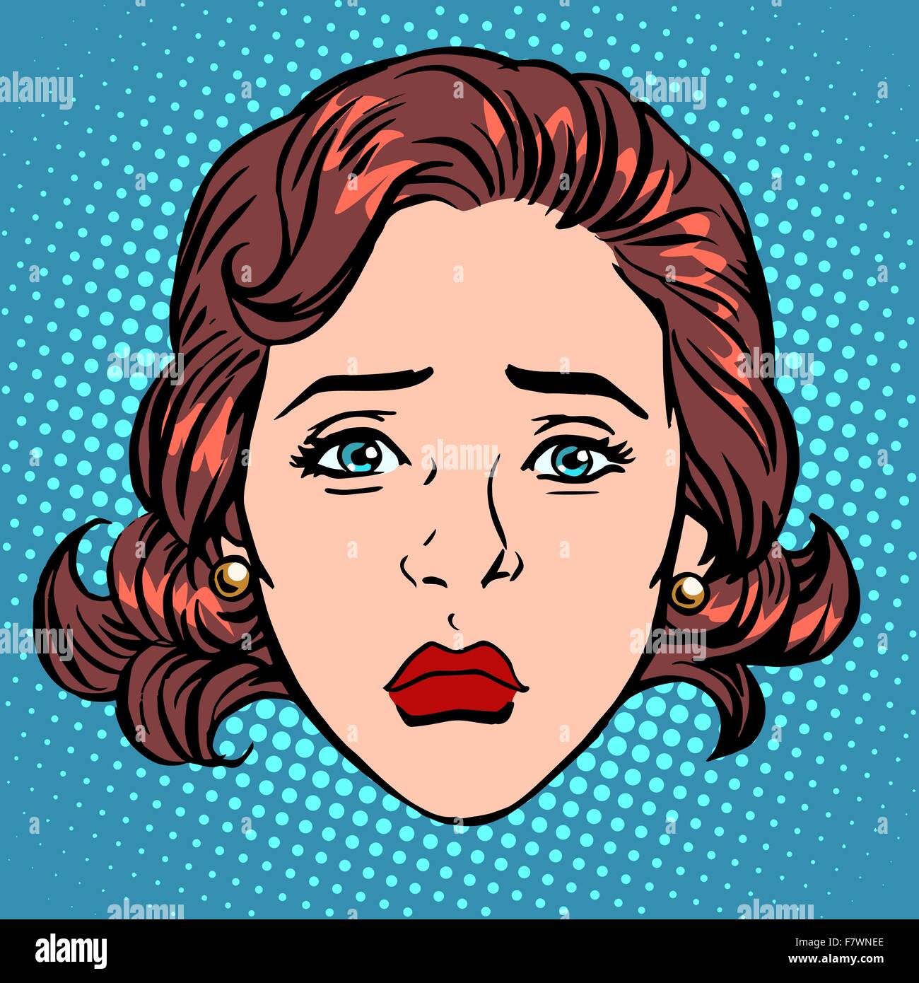 Facial expressions emotions sadness Stock Vector Images - Alamy