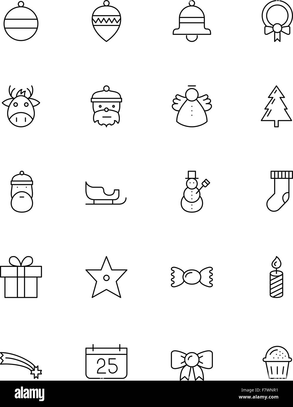 Christmas icon set Stock Vector Image & Art - Alamy