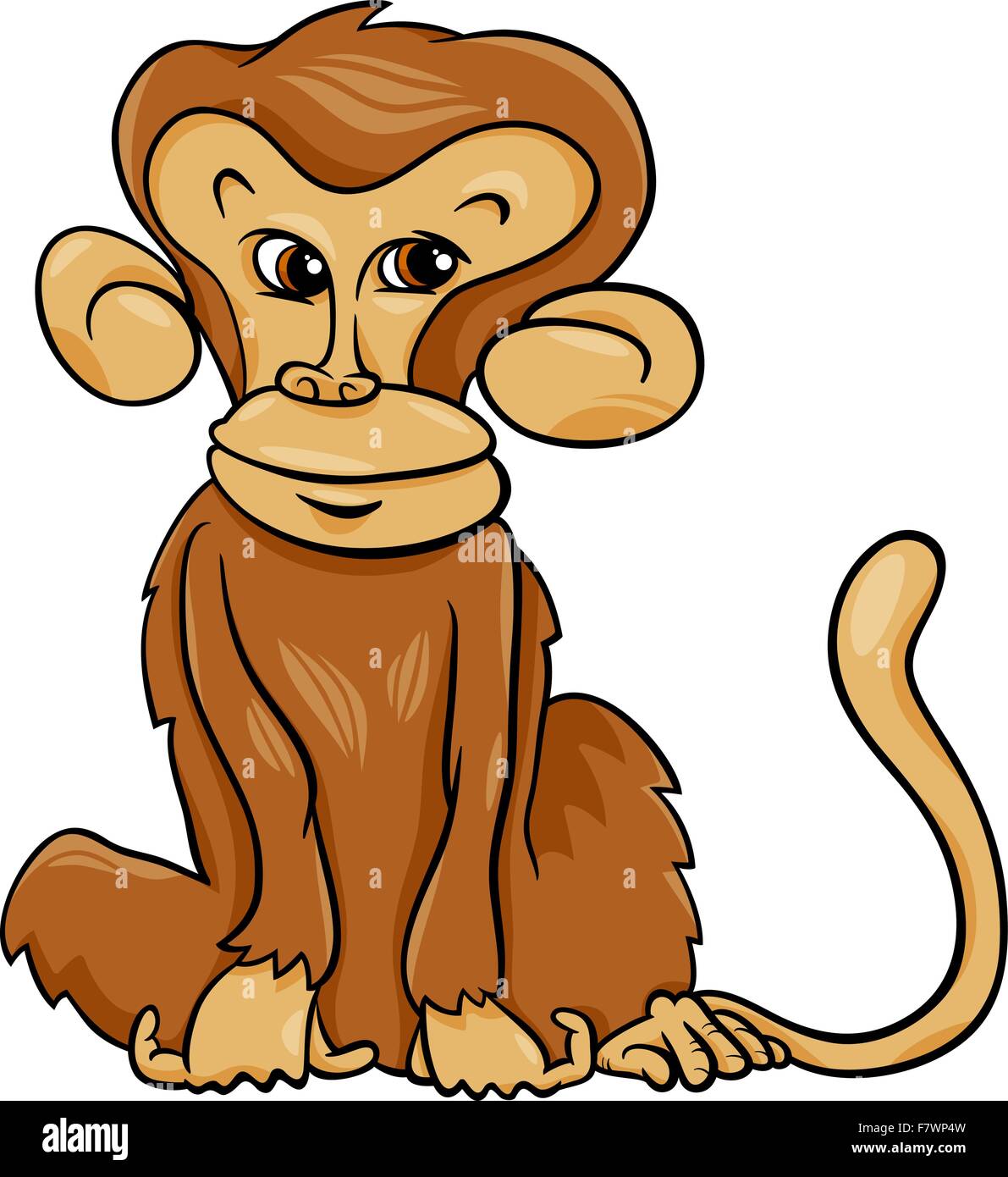 cute monkey cartoon illustration Stock Vector Image & Art - Alamy