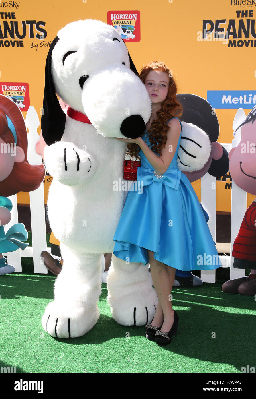 the premiere of THE PEANUTS MOVIE Featuring: Francesca Capaldi Where ...
