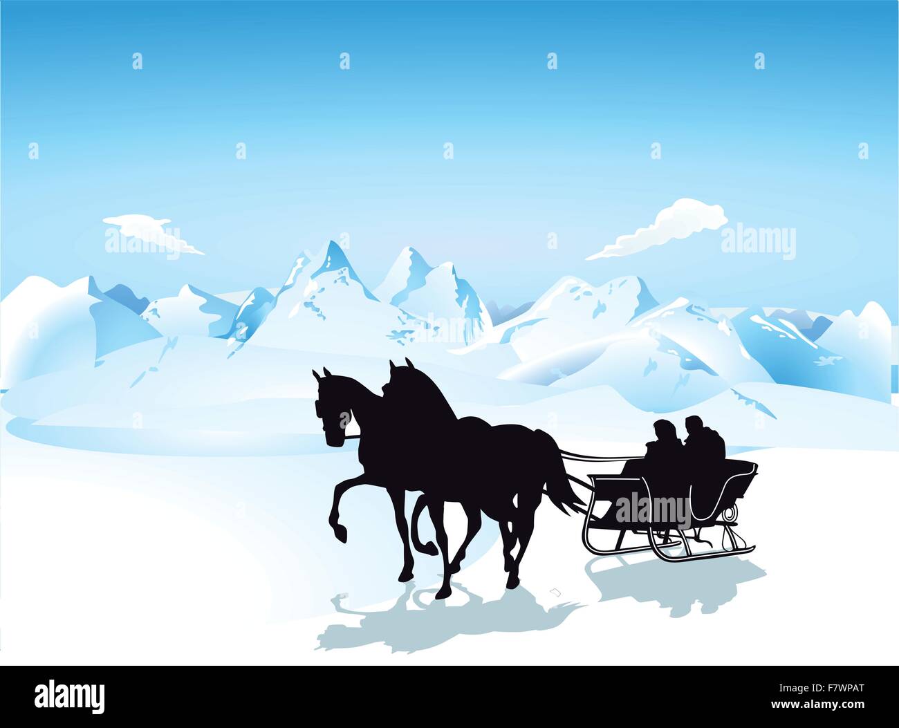 Sleigh horses winter snow hi-res stock photography and images - Alamy