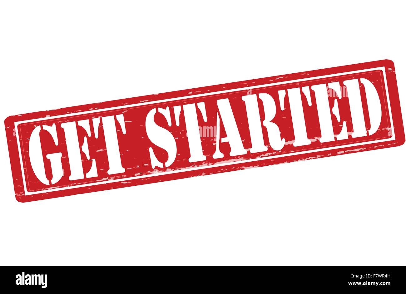 Get started rubber stamp Stock Vector Images - Alamy