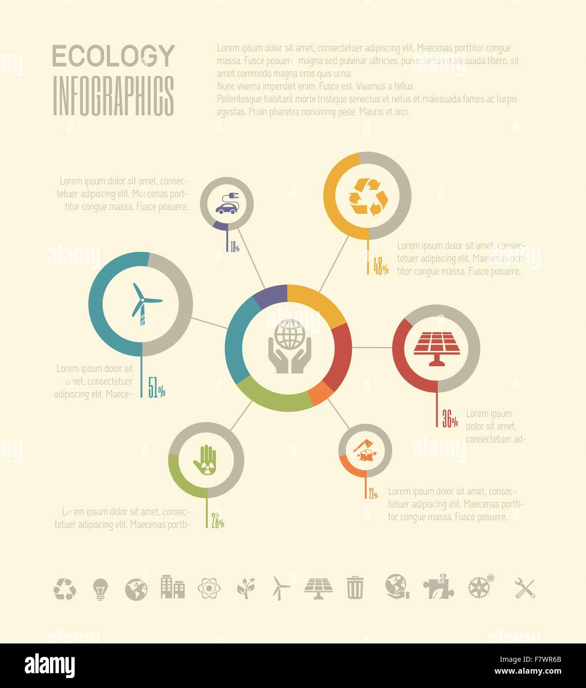 Ecology Infographic Template Stock Vector Image & Art - Alamy