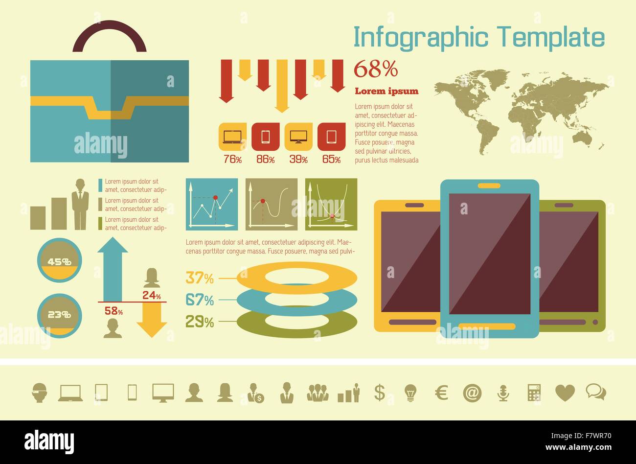IT Industry Infographic Elements Stock Vector Image & Art - Alamy