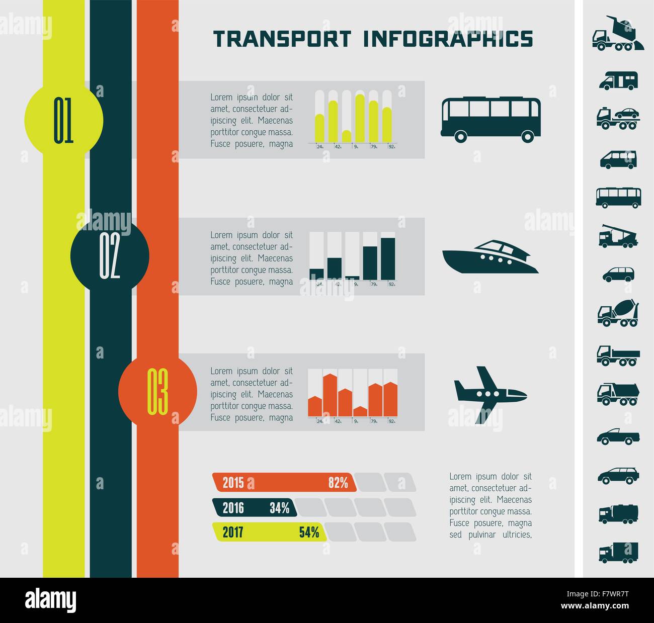 Transportation Infographic Template Stock Vector Image & Art - Alamy