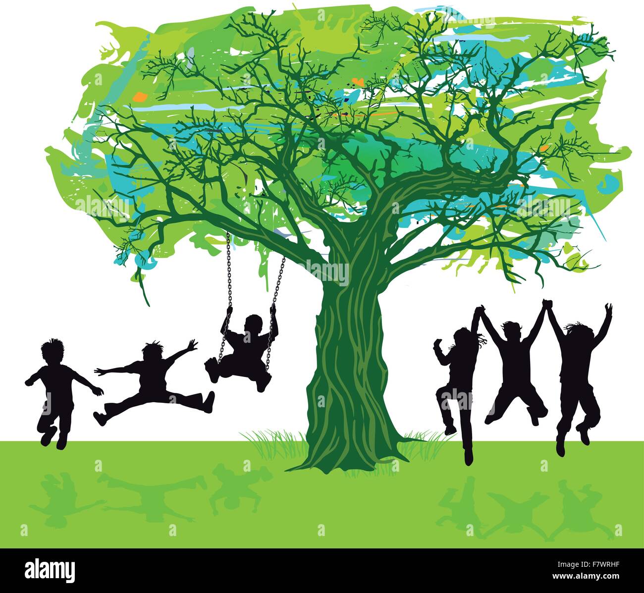 Children playing sports Stock Vector Images - Alamy