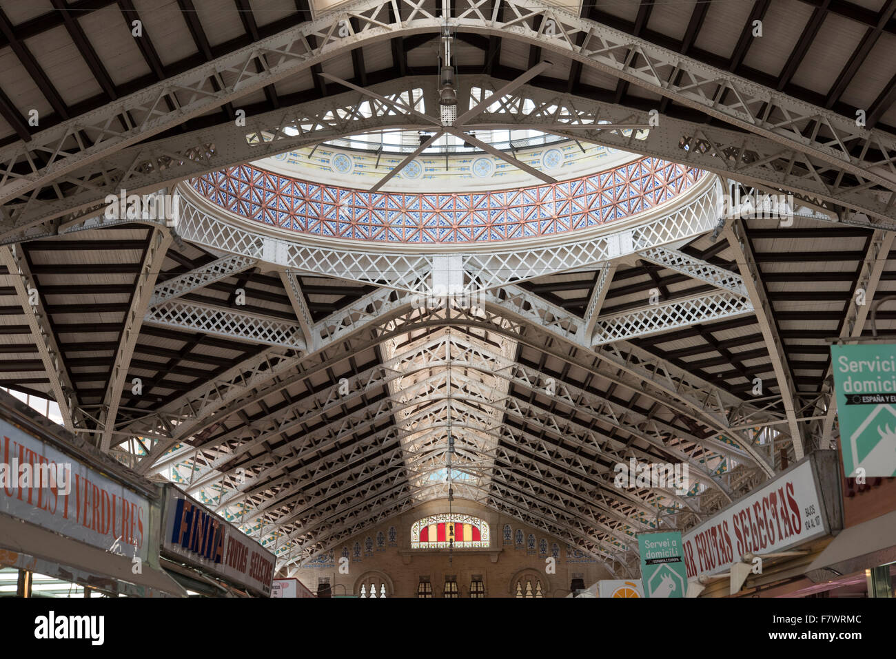Interior of Mercado Central, Valencia, Spain Stock Photo - Alamy