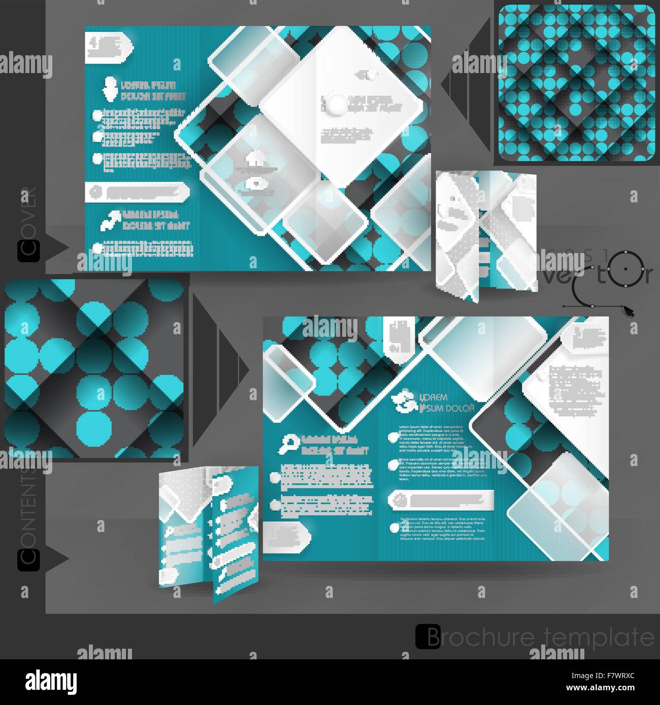 Business brochure mosaic template Stock Vector Images - Alamy
