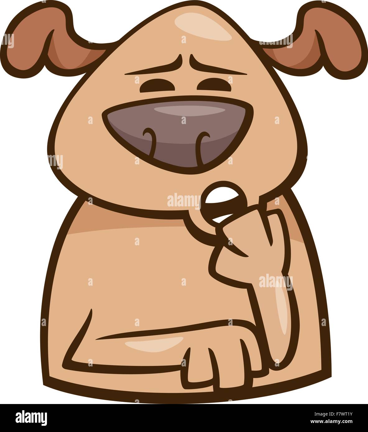 mood sleepy dog cartoon illustration Stock Vector Image & Art - Alamy