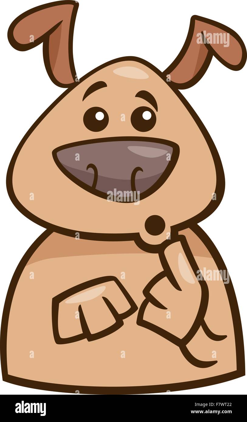 Cartoon illustration funny surprised dog hi-res stock photography and ...
