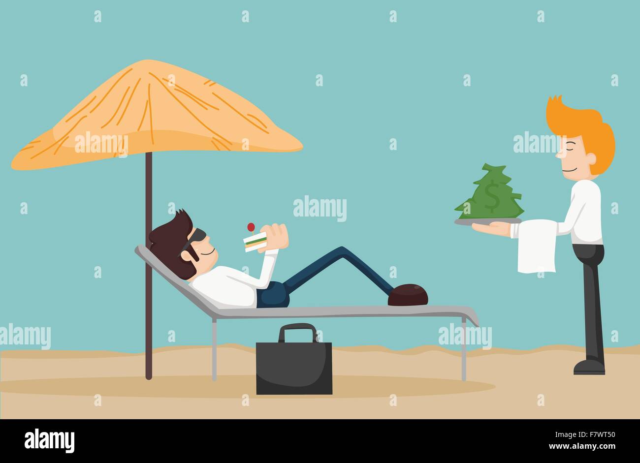 People relaxing on holiday Stock Vector Images - Alamy
