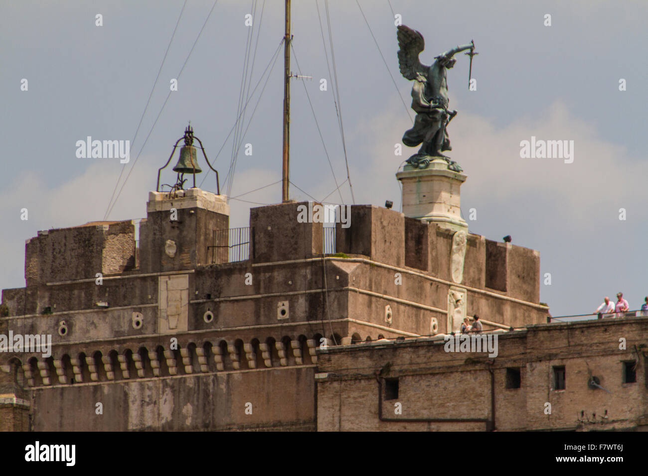 The Mausoleum of Hadrian, known as the Castel Sant'Angelo in Rome ...