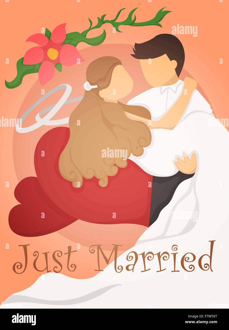 Just married wedding invitation card design Stock Vector Image & Art ...
