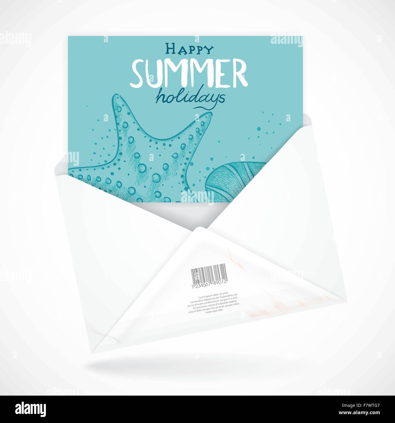 Postal Envelopes With Greeting Card Stock Vector Image & Art - Alamy