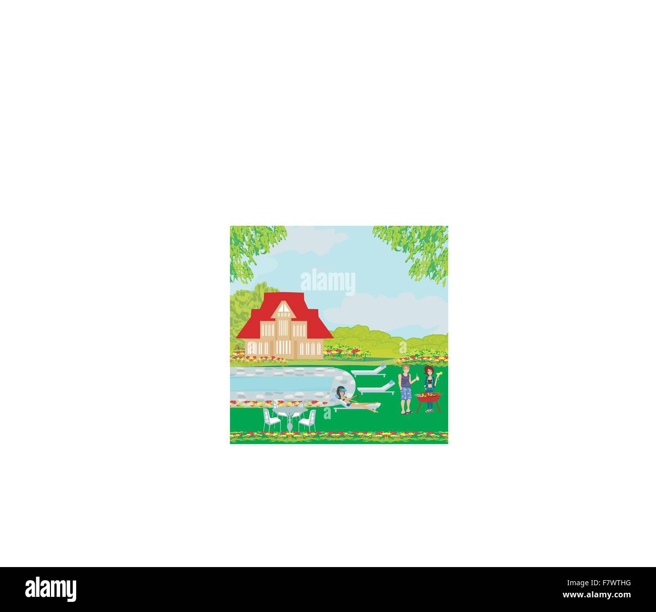 Barbecue meat friends Cut Out Stock Images & Pictures - Alamy