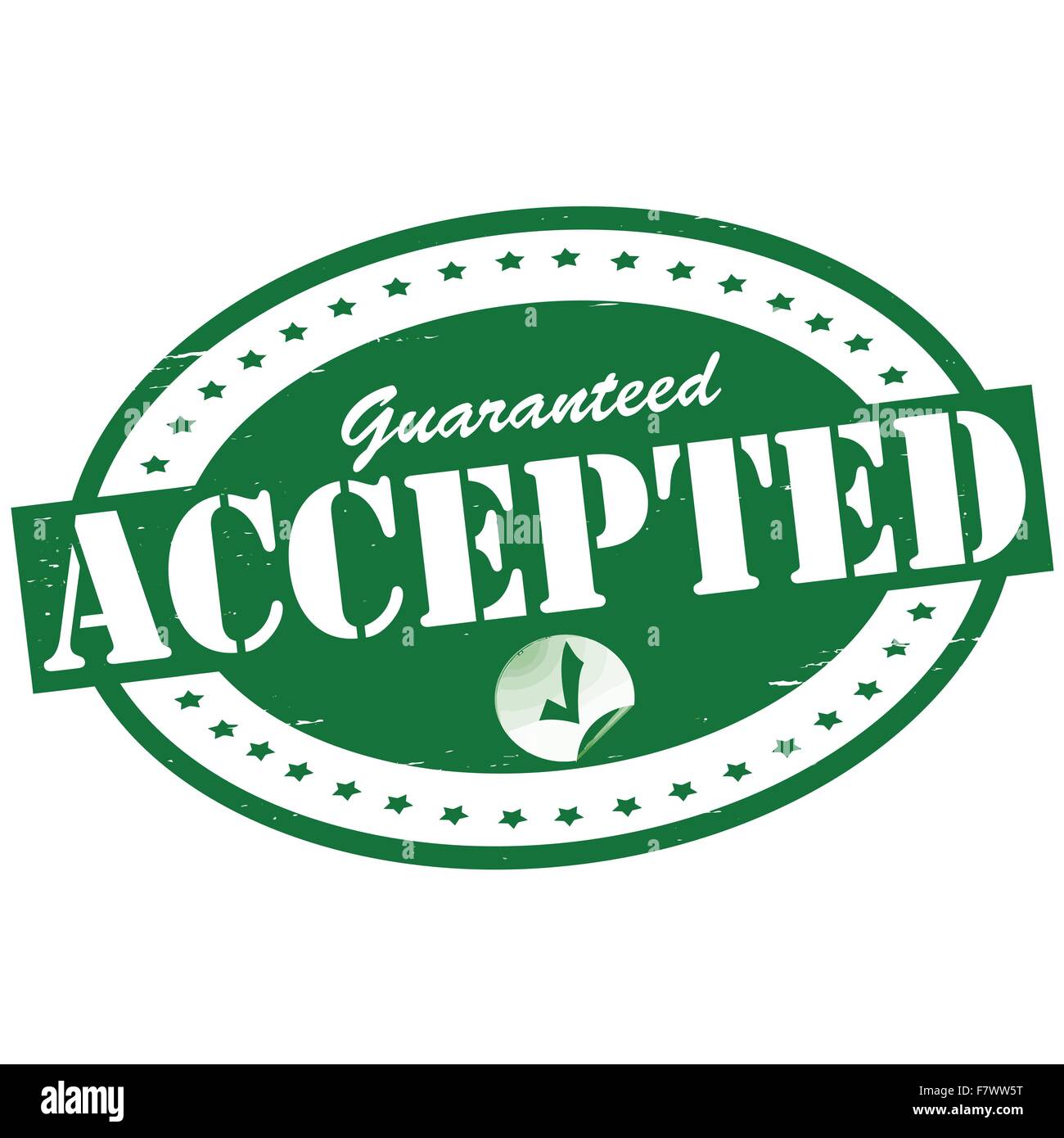 Accepted sign Stock Vector Images - Alamy
