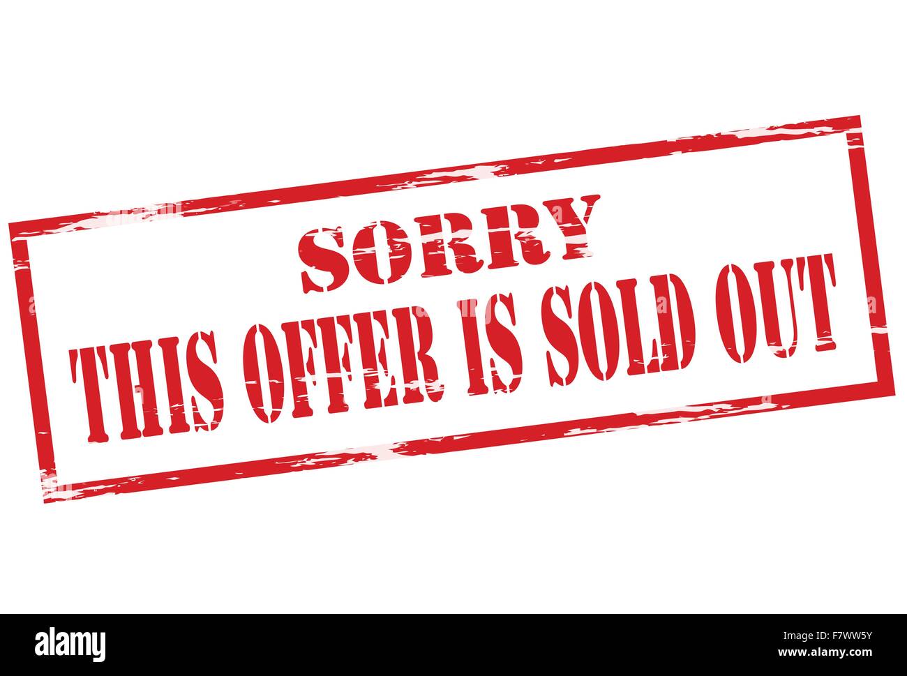 Sorry sold out hi-res stock photography and images - Alamy