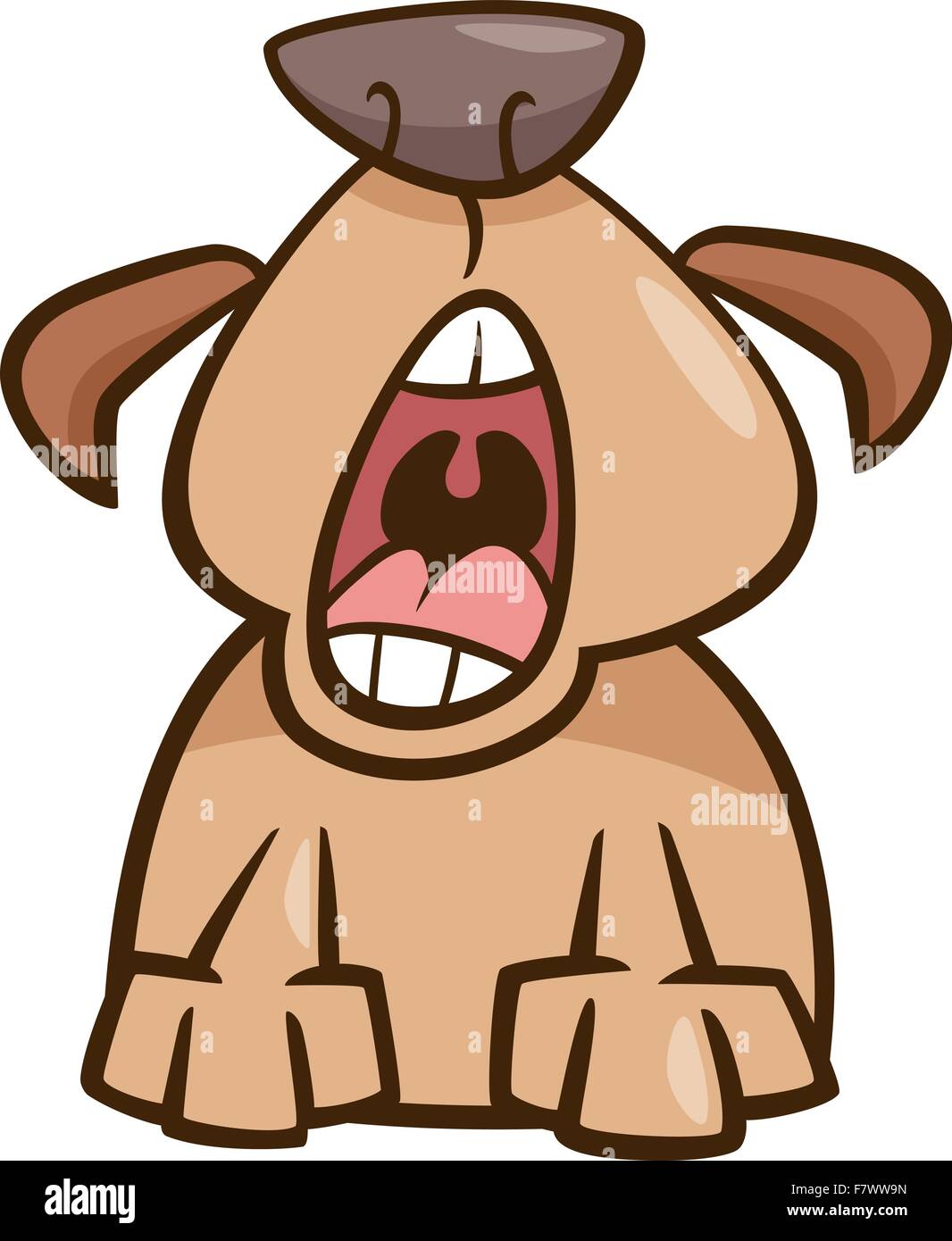 Dog yawn Stock Vector Images - Alamy