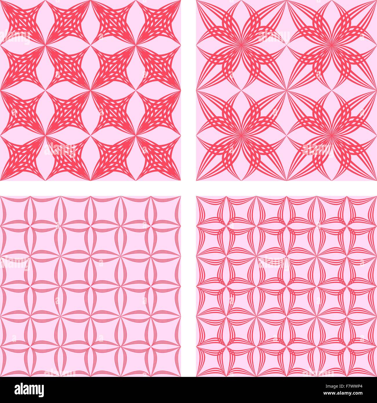 Red seamless pattern set Stock Vector Image & Art - Alamy