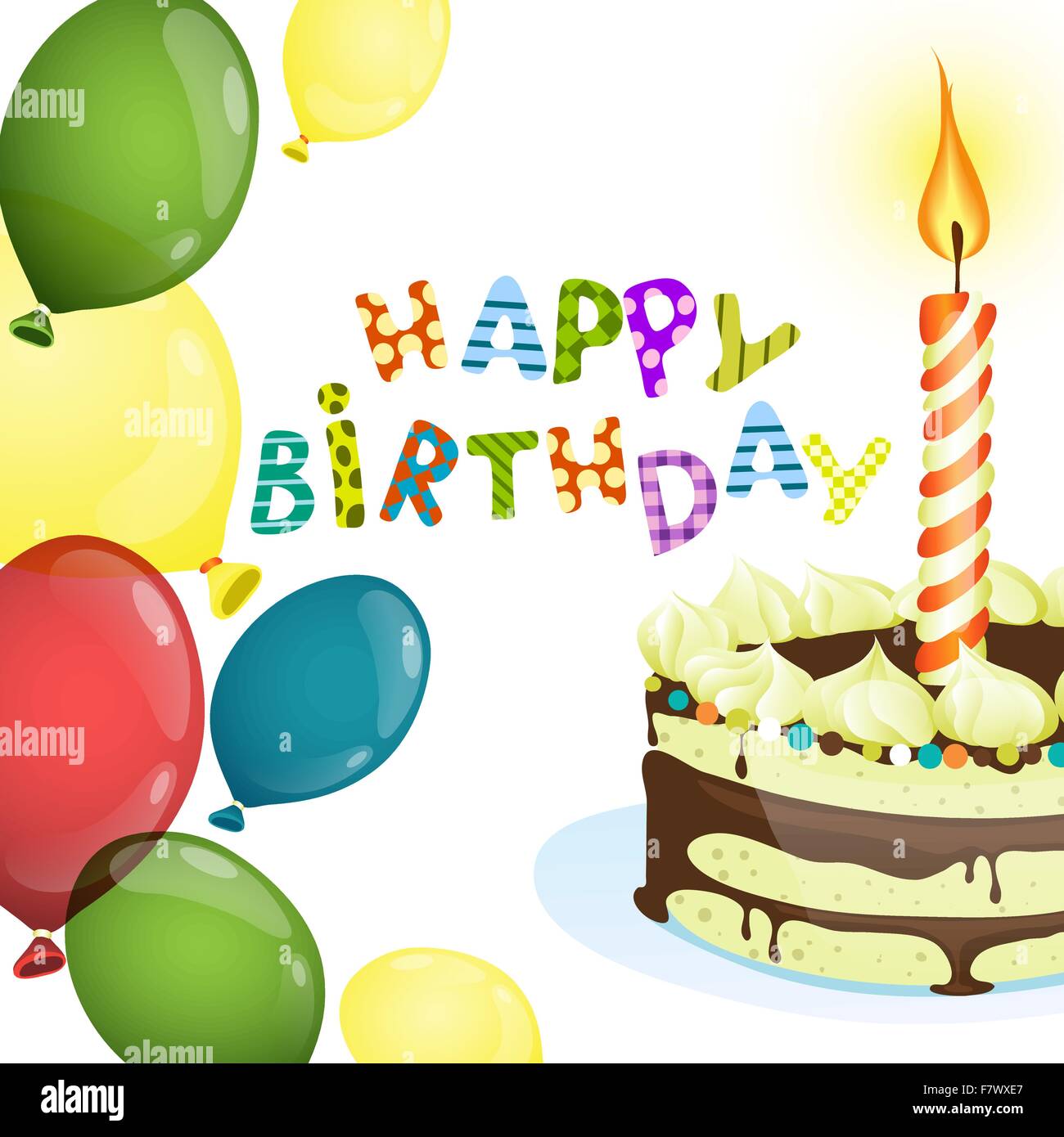 Colorful Birthday Background Stock Vector Image & Art - Alamy