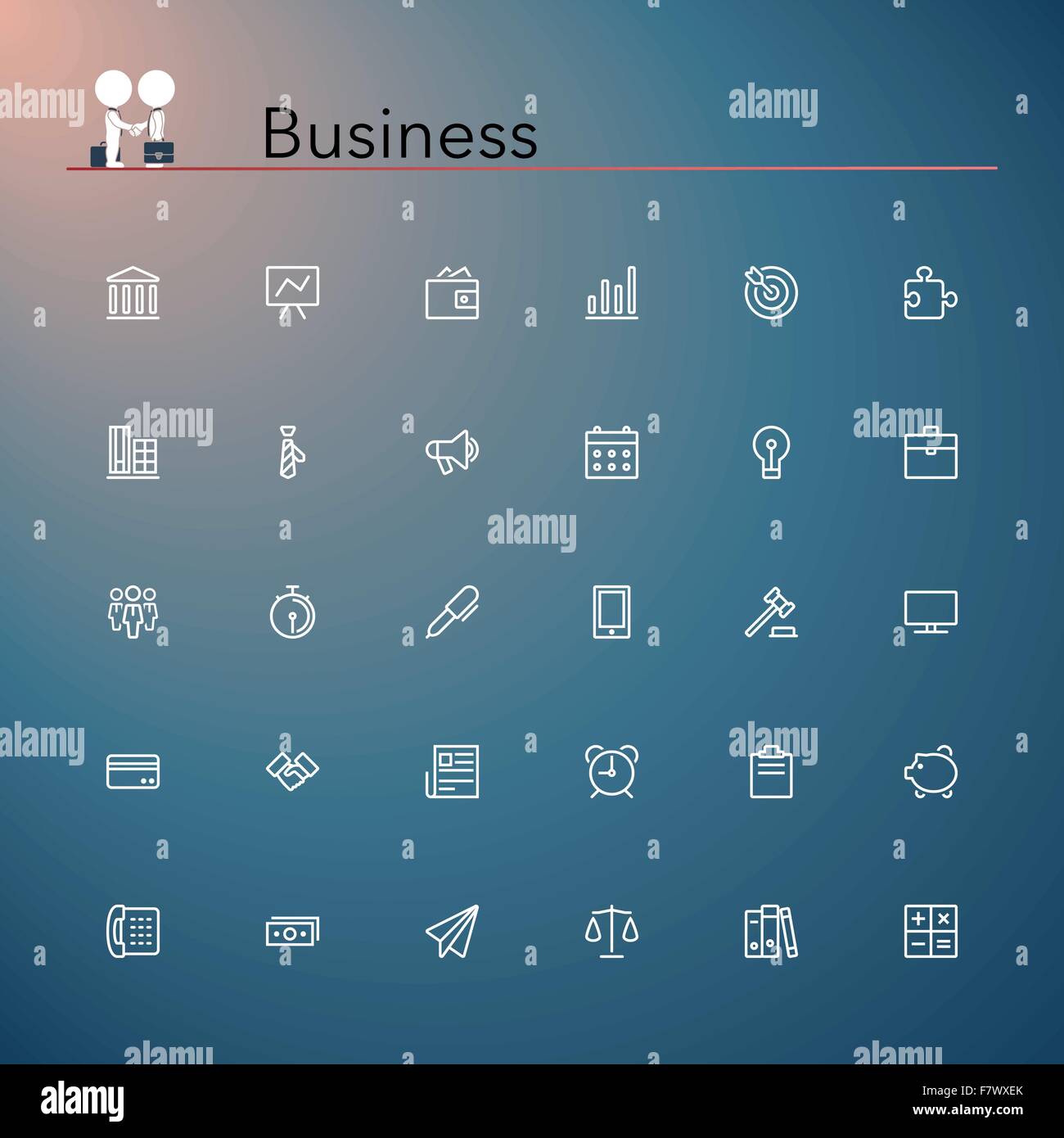 Business Line Icons Stock Vector Image & Art - Alamy