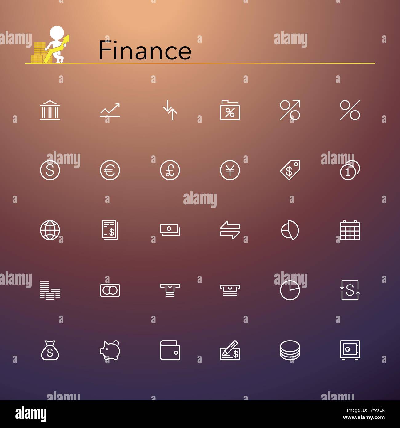 Global finance icon outline hi-res stock photography and images - Alamy