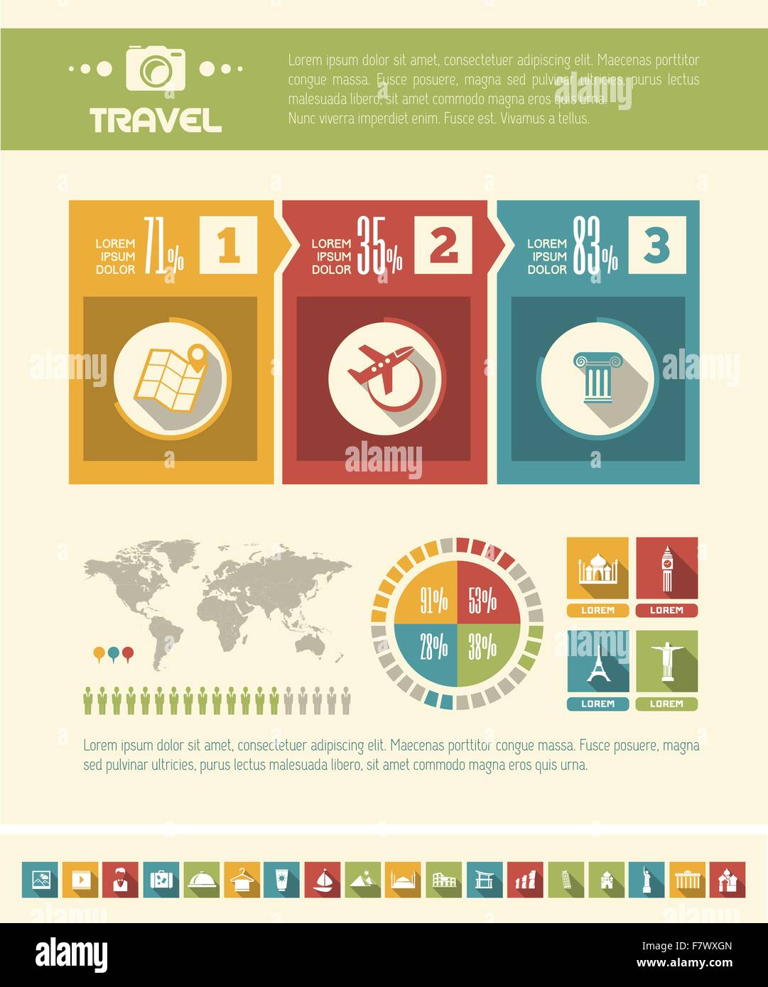 Travel Infographic Template Stock Vector Image & Art - Alamy
