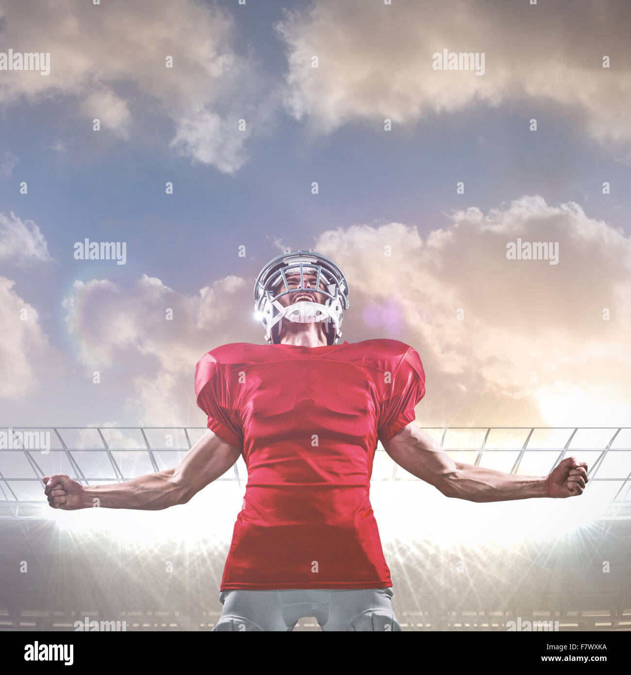 Angry american football player hi-res stock photography and images - Alamy