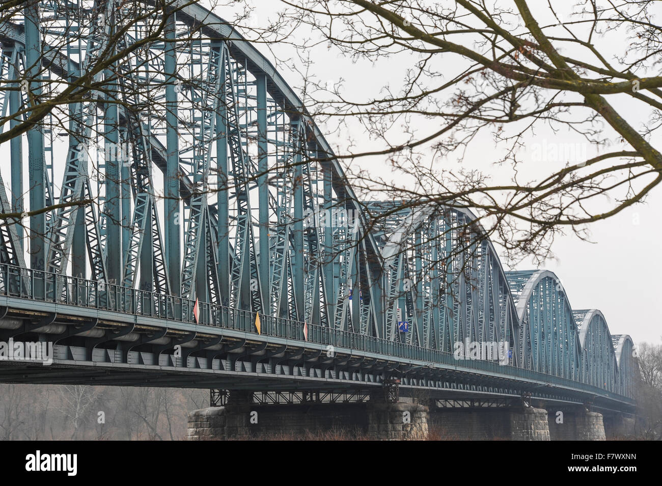 Józef Piłsudski Bridge over Wisla River, Toruń, Poland Stock Photo - Alamy