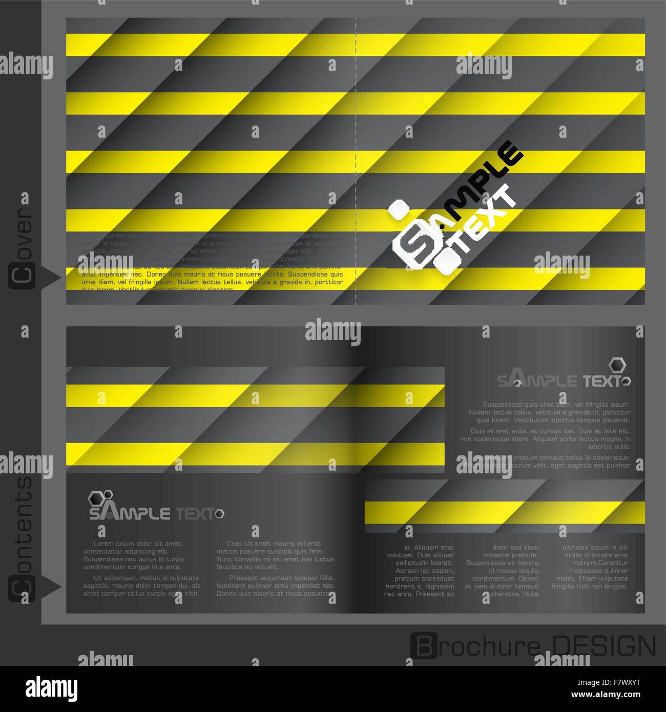 Yellow light brochure Stock Vector Images - Alamy