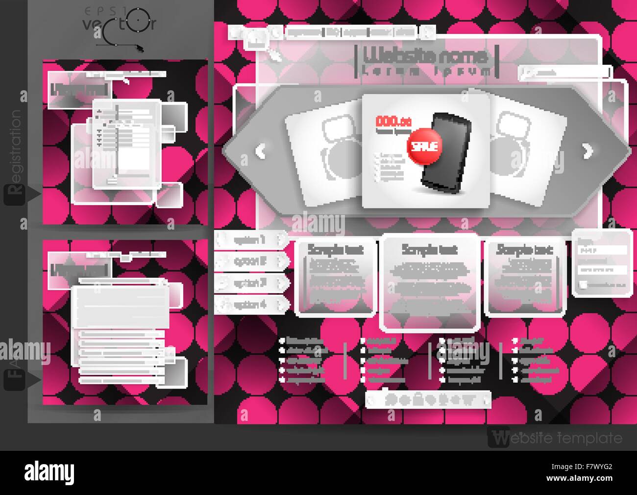 Website structure Stock Vector Images - Alamy